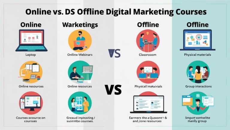 Difference Between Online and Offline Digital Marketing Course ...